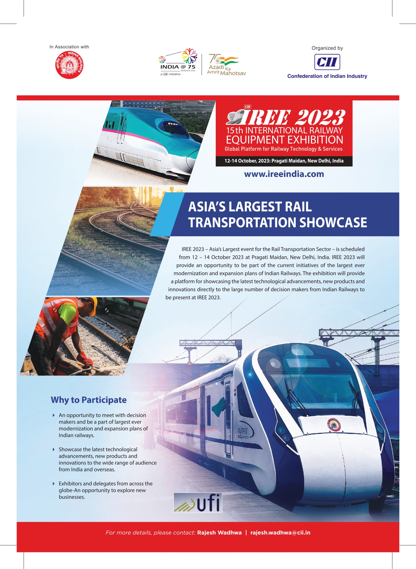 15th International Railway Equipment , Services Exhibition (IREE 2023 ...